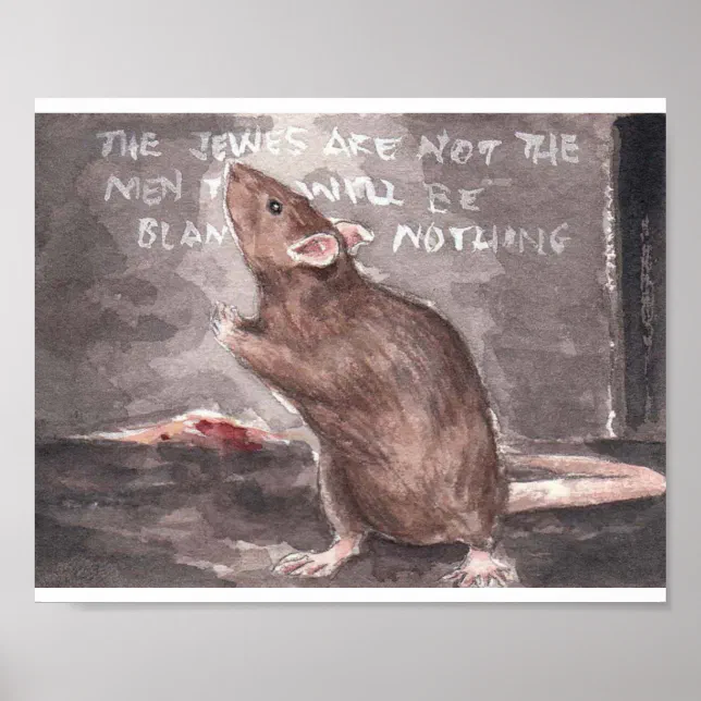 Whitechapel Rat at the Wall Poster | Zazzle
