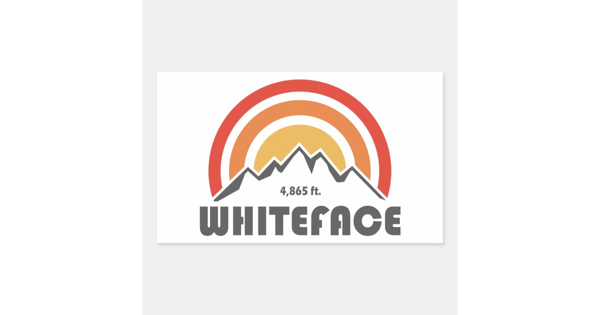 Whiteface Mountain Rectangular Sticker | Zazzle