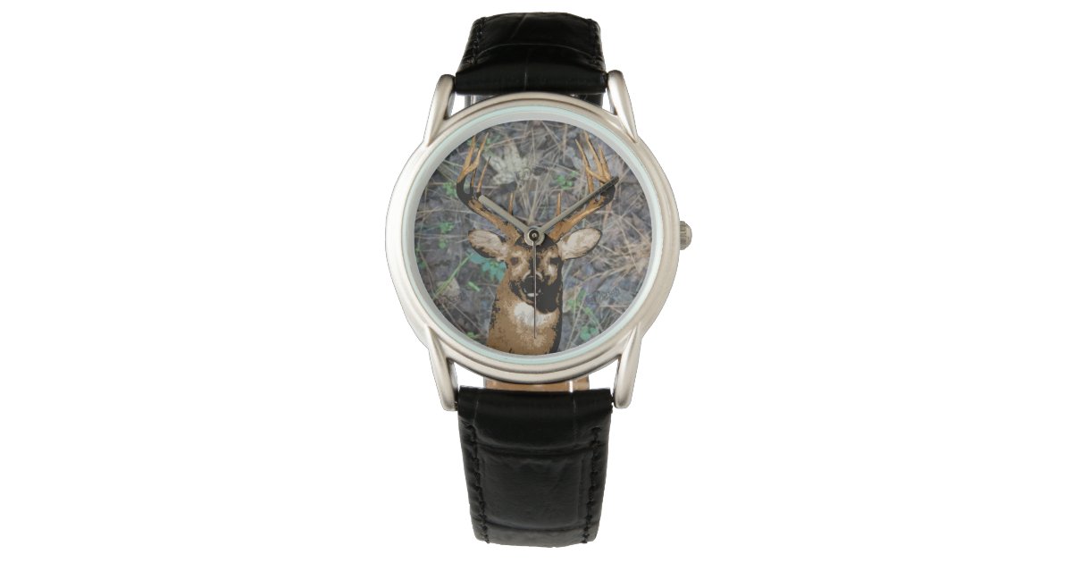 Whitetail Buck Deer Hunting Watch | Zazzle