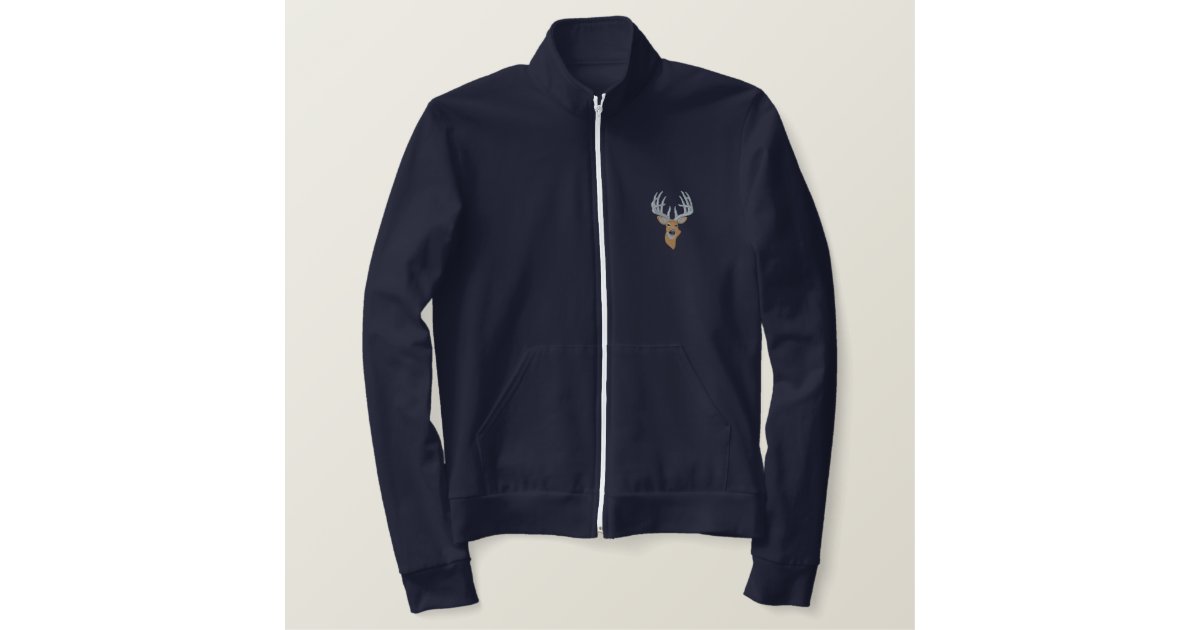 Whitetail Deer Head Embroidered Jacket | Zazzle