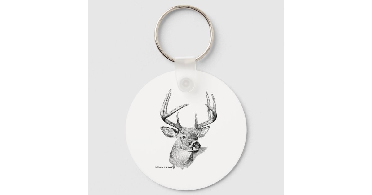 Whitetail Deer Keychain | Zazzle