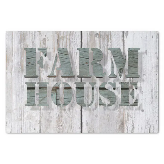 whitewashed barn wood western country farmhouse tissue paper | Zazzle