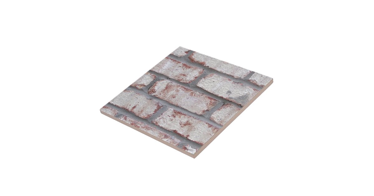 Whitewashed Brick Wall Tile | Zazzle