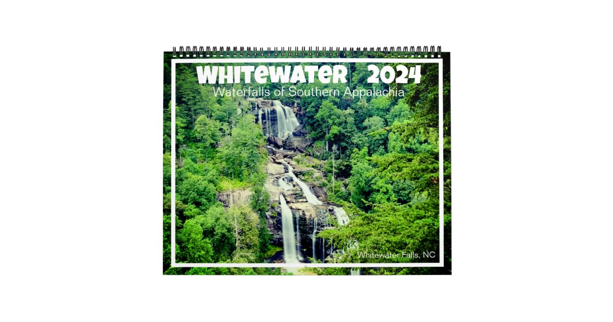 Whitewater 2024 Calendar, Waterfalls Calendar | Zazzle