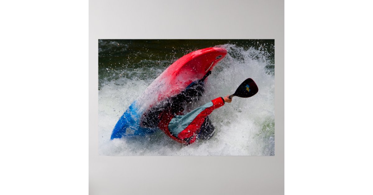 Whitewater Kayak Photo Poster | Zazzle