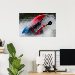 Whitewater Kayak Photo Poster | Zazzle