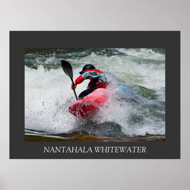 Whitewater Kayak Poster | Zazzle
