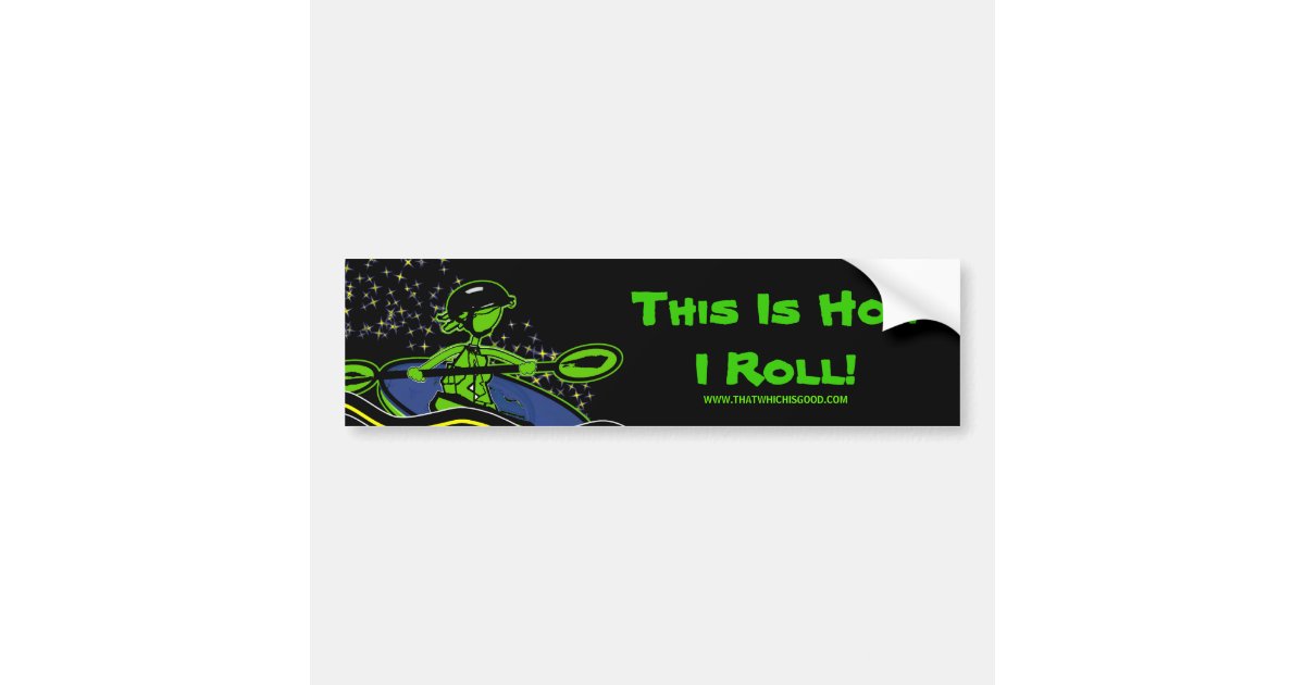 Whitewater Kayak Roll Bumper Sticker | Zazzle
