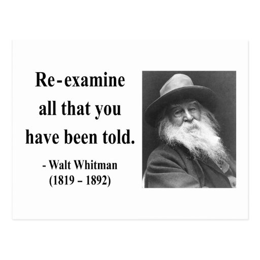 whitman_quote_1b_postcard-r | Walt whitman, Whitman, Inspirational quotes