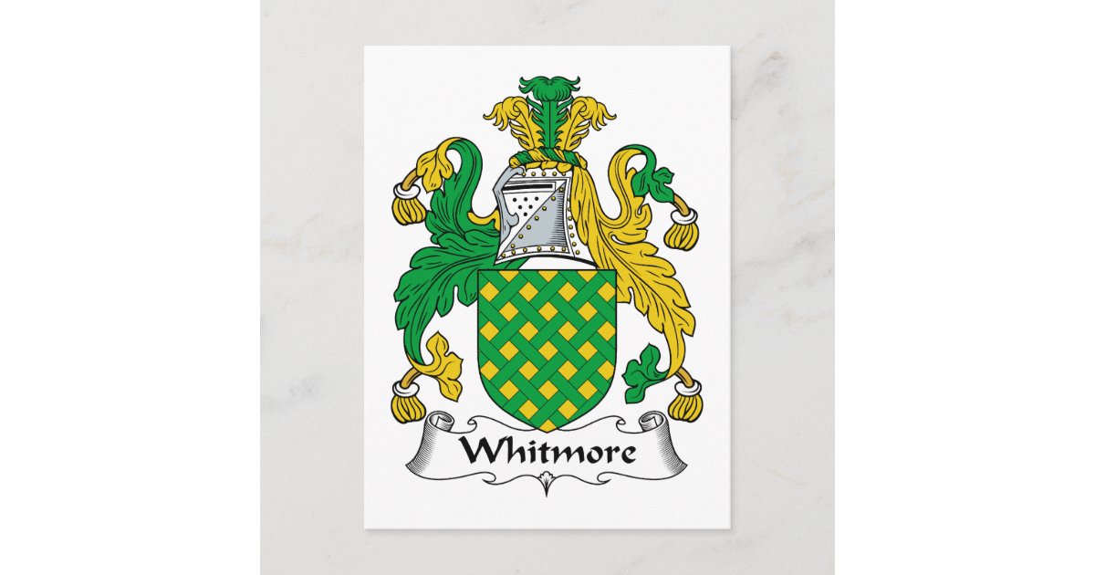 Whitmore Family Crest Postcard | Zazzle