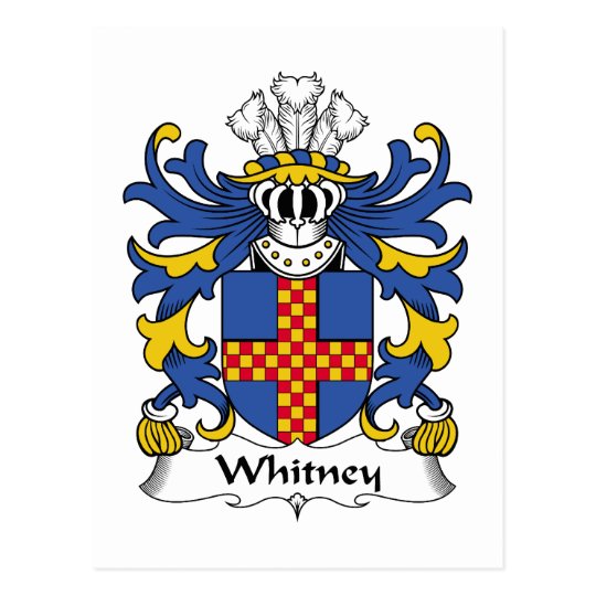 Whitney Family Crest Postcard | Zazzle.com