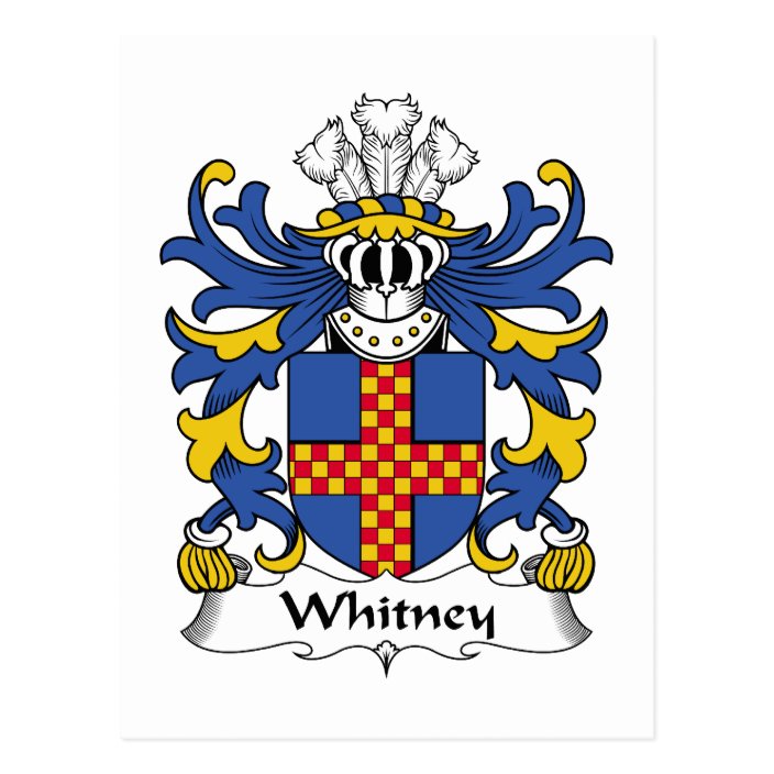 Whitney Family Crest Postcard | Zazzle.com