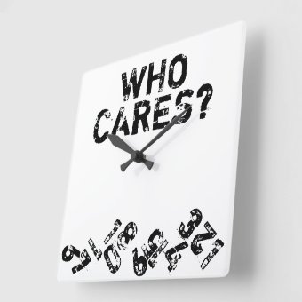 Who Cares Falling Numbers Wall Clock | Zazzle
