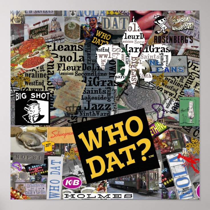 Who Dat t-shirts Poster | Zazzle