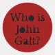 Who is John Galt? Classic Round Sticker | Zazzle