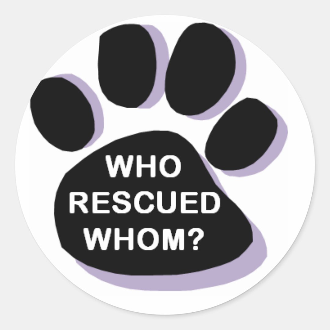 Who Rescued Whom? Sticker | Zazzle