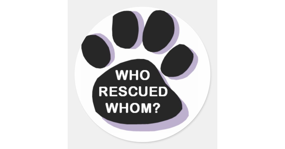 Who Rescued Whom? Sticker | Zazzle