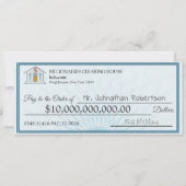 Who Wants to be a Billionaire Fake Check Birthday Card | Zazzle