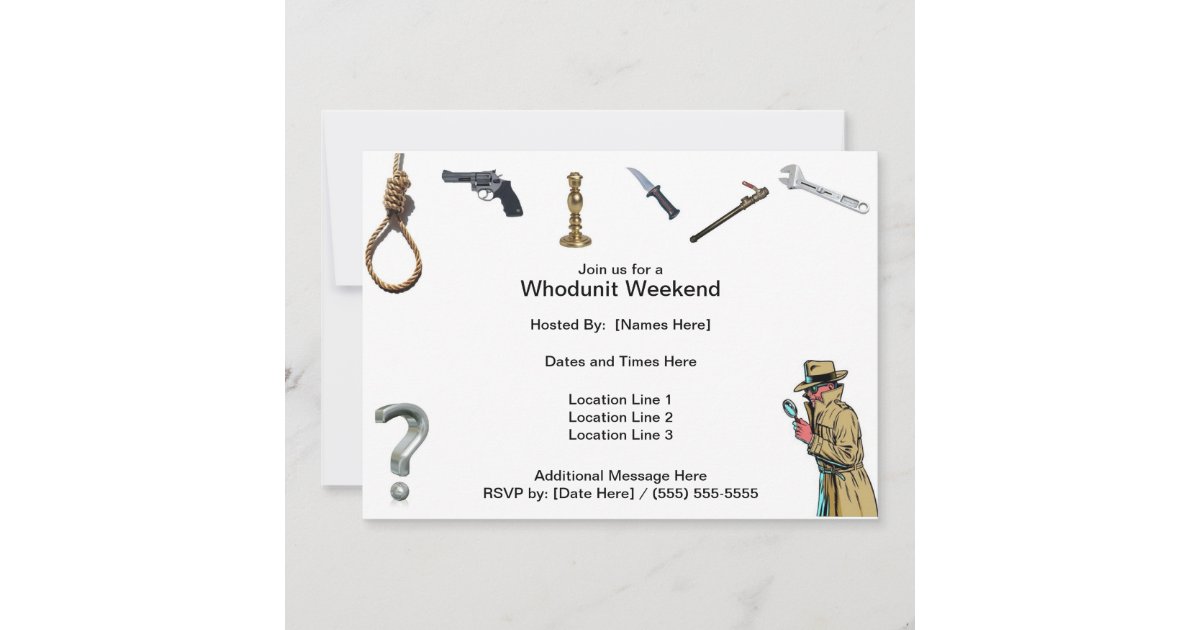 Whodunit Weekend Invitations | Zazzle