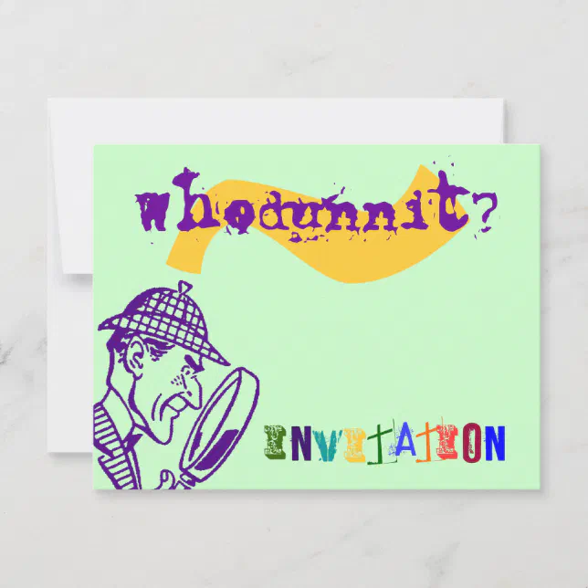 Whodunnit Mystery Party Sherlock Detect Invitation | Zazzle