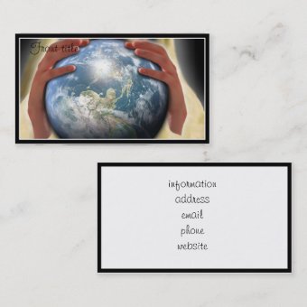 Whole World in His Hands Business Card | Zazzle