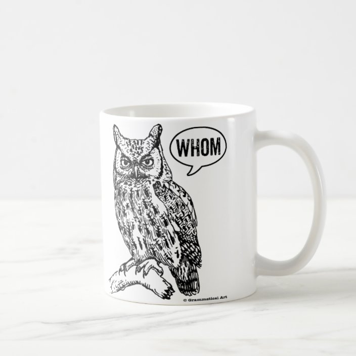 Whom Owl Grammar Mug English Teacher | Zazzle.com