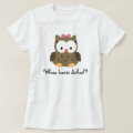 Whooo Loves School? Cute Baby Owl Teacher Shirt | Zazzle