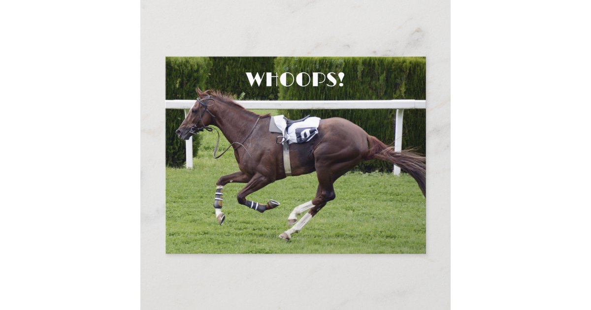 WHOOPS RACE DAY PARTY INVITATION | Zazzle