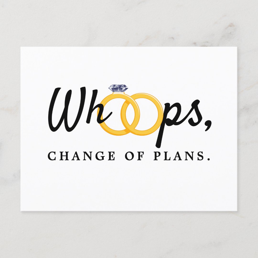 Whoops Wedding Date Change Announcement | Zazzle
