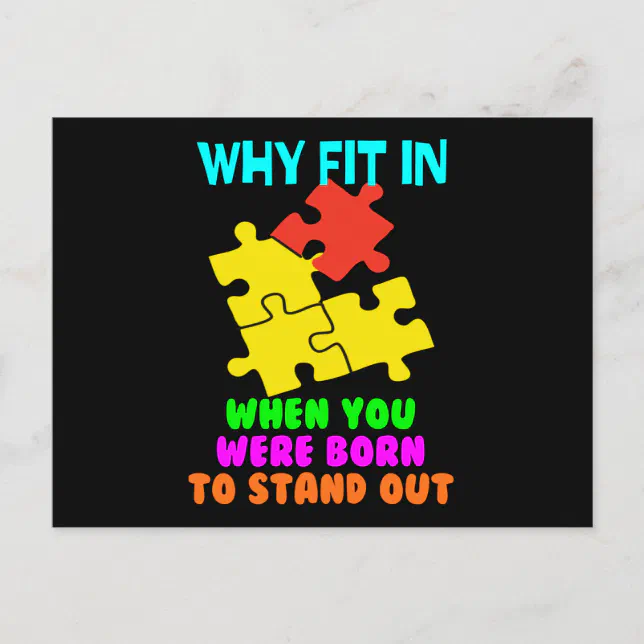 Why Fit In When You Were Born To Stand Out Postcard | Zazzle