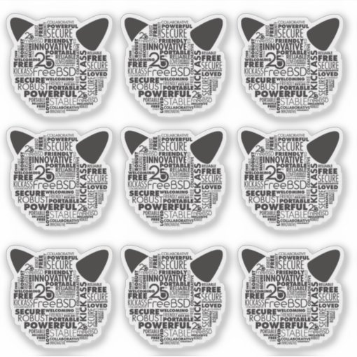 Why I love FreeBSD 25th Anniversary Vinyl Stickers | Zazzle