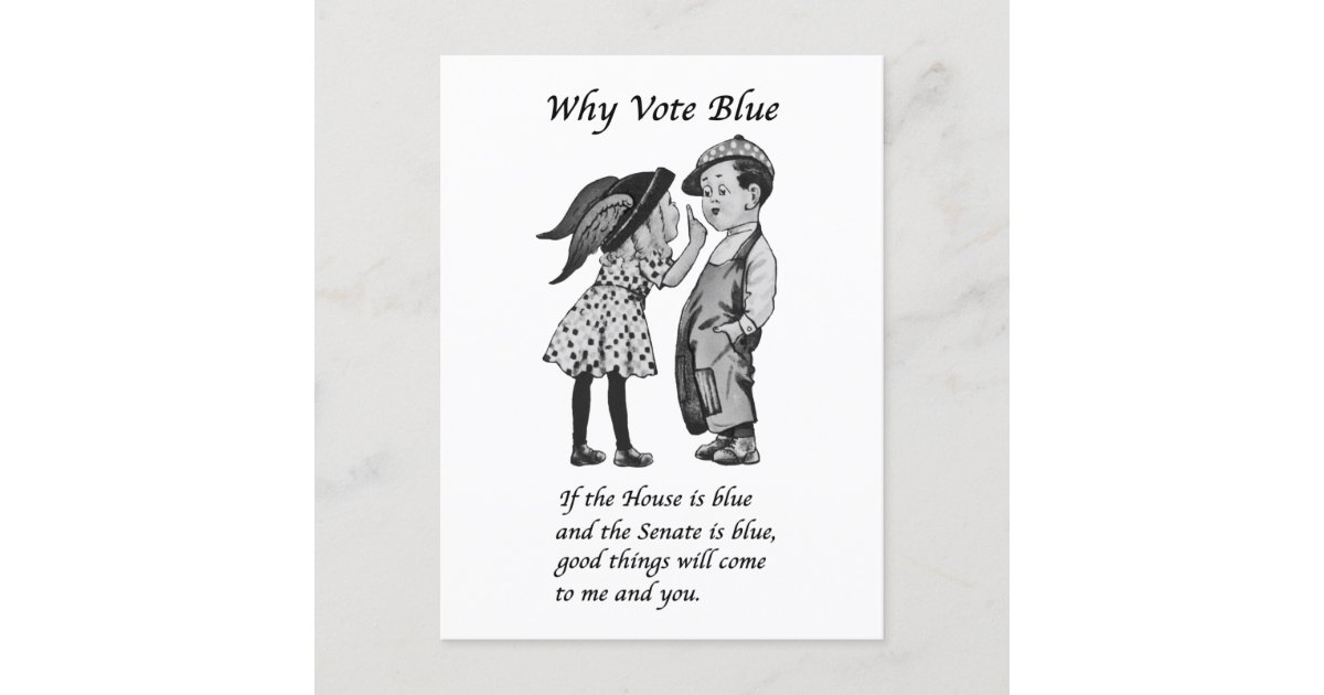 Why Vote Blue in 2024 Postcard | Zazzle
