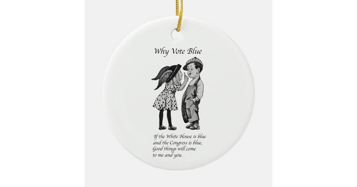 Why Vote Totally Blue in 2028 Ceramic Ornament | Zazzle