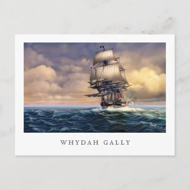 Whydah Gally Historic Ship Painting Postcards | Zazzle