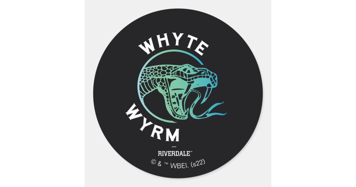 Whyte Wyrm Logo Classic Round Sticker | Zazzle