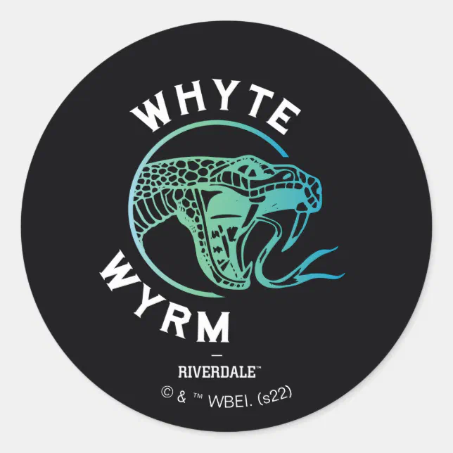 Whyte Wyrm Logo Classic Round Sticker | Zazzle