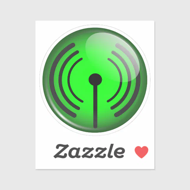 Wi-Fi Symbol Sticker | Zazzle