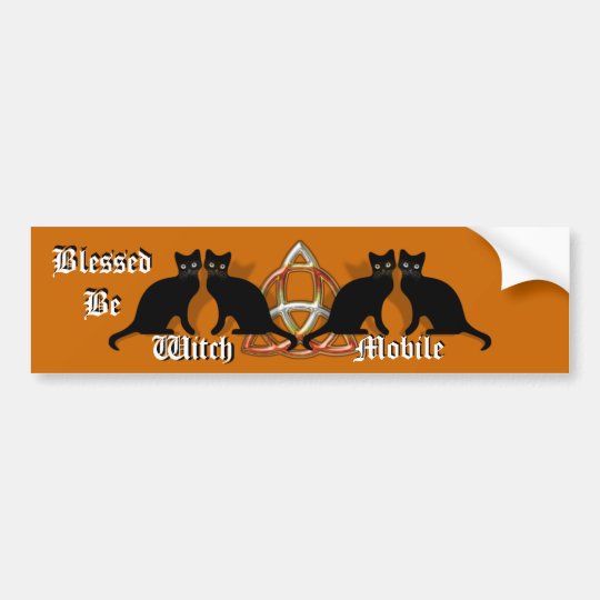 Wicca Blessed Be Witch-Mobile Car Bumper Sticker | Zazzle.com