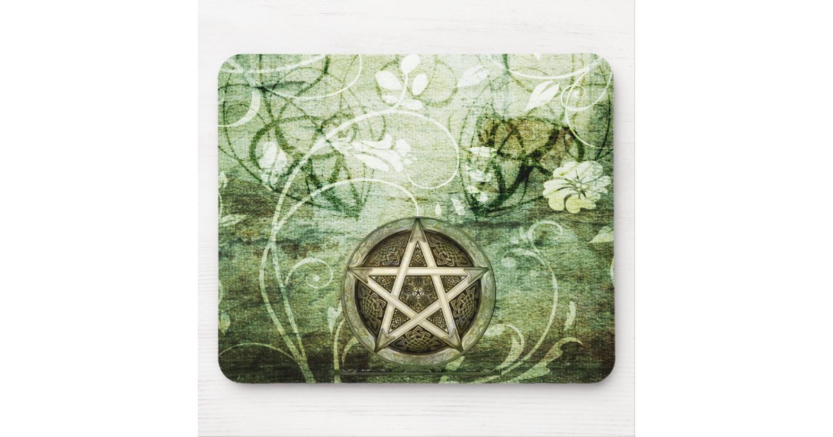 Wicca Rustica: Woodland Pentacle Mouse Pad | Zazzle