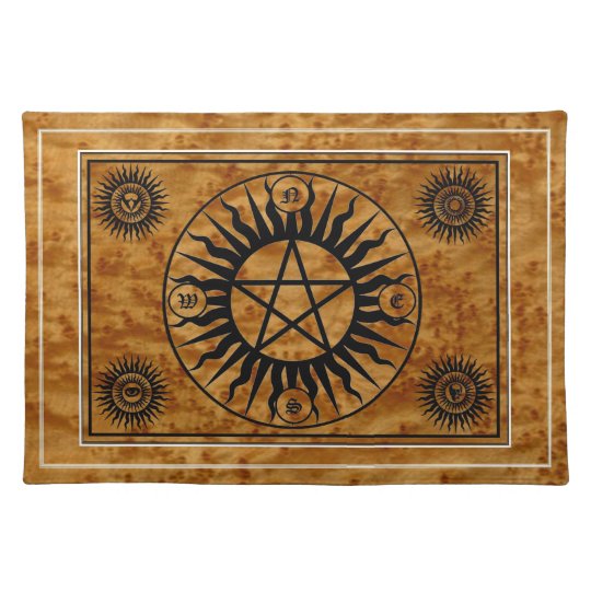 Wicca Witch Witchcraft Pentangle Sacred Altar Mat | Zazzle.com
