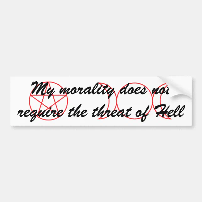 Wiccan Morality Bumper Sticker | Zazzle