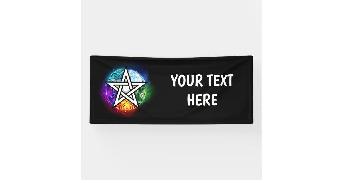 Wiccan pentagram banner | Zazzle