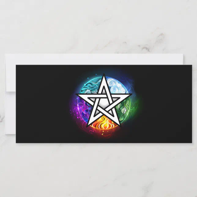 Wiccan pentagram card | Zazzle