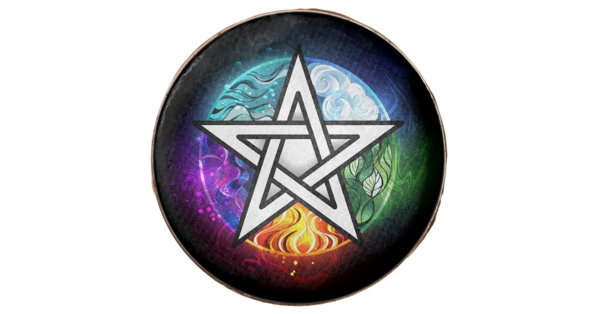 Wiccan pentagram chocolate covered oreo | Zazzle