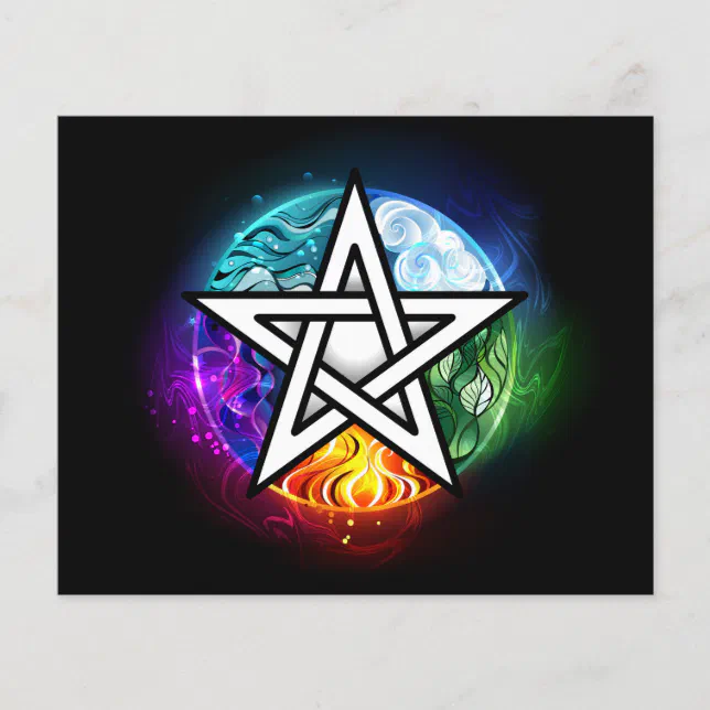 Wiccan pentagram flyer | Zazzle