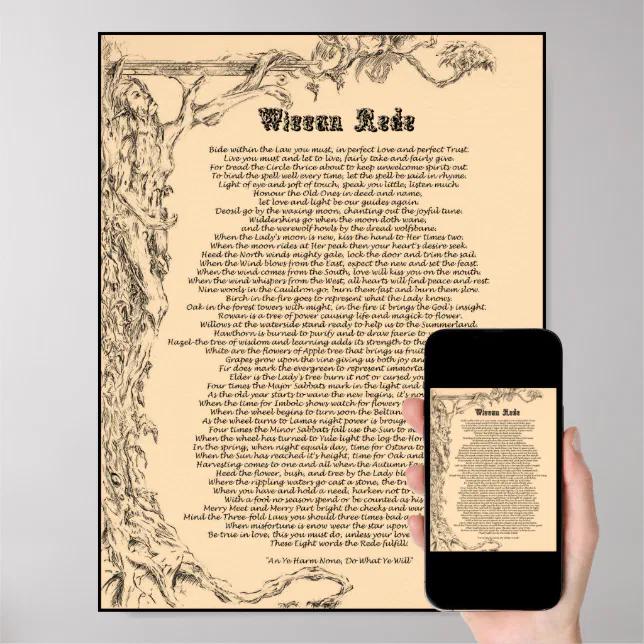 WICCAN REDE POSTER | Zazzle