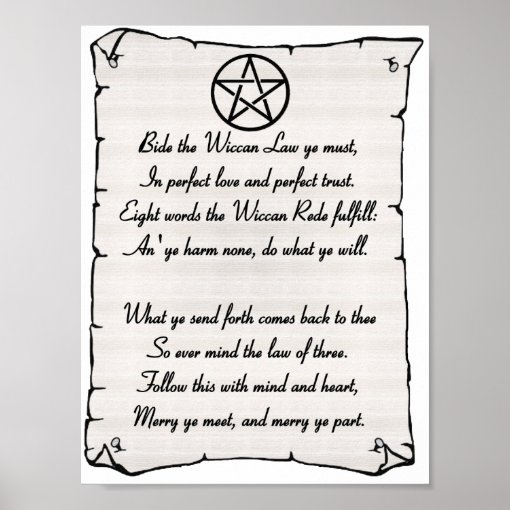 Wiccan Rede Poster | Zazzle
