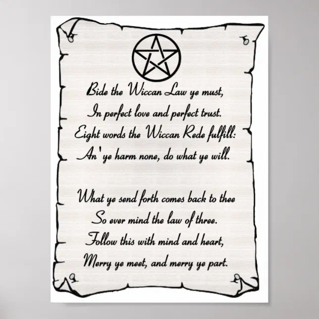 Wiccan Rede Poster | Zazzle
