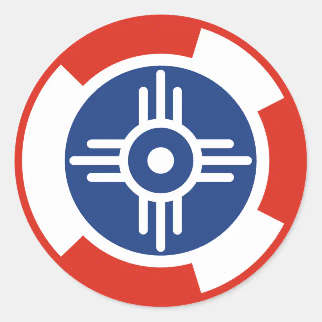 Wichita Air Squadron Roundel Classic Round Sticker | Zazzle