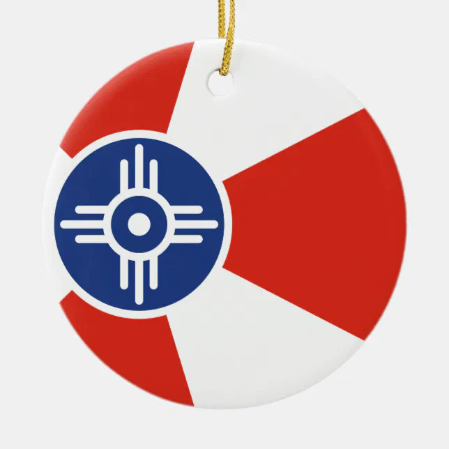 Wichita Kansas ICT Flag Ceramic Ornament | Zazzle